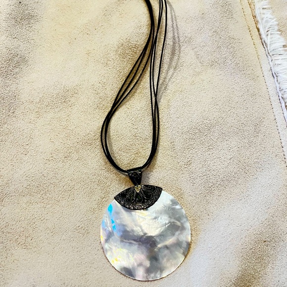 Unknown | Jewelry | Abalone Shell Necklace 24 In Diameter Sterling ...